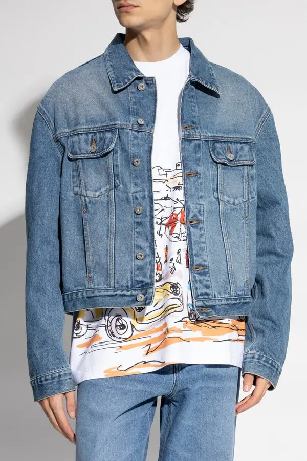 Jacquemus Collared Button-up Denim Jacket - Blue