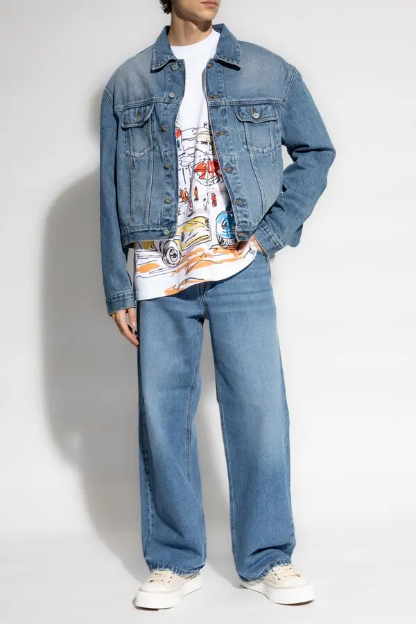 Jacquemus Collared Button-up Denim Jacket - Blue