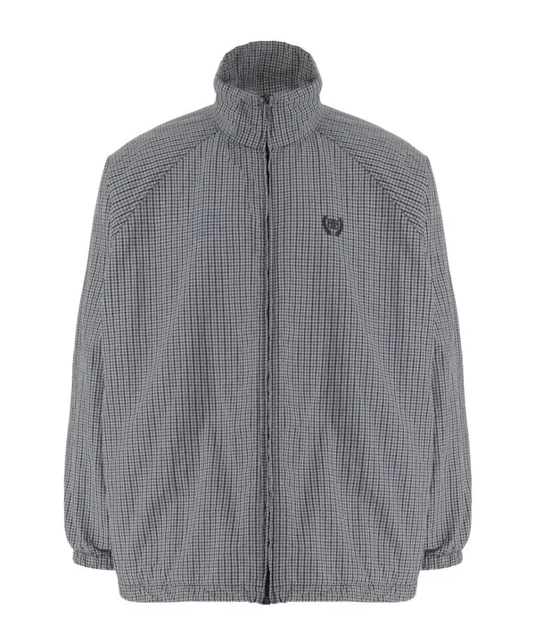 Balenciaga Checked Zip-up Jacket - Beige/blue