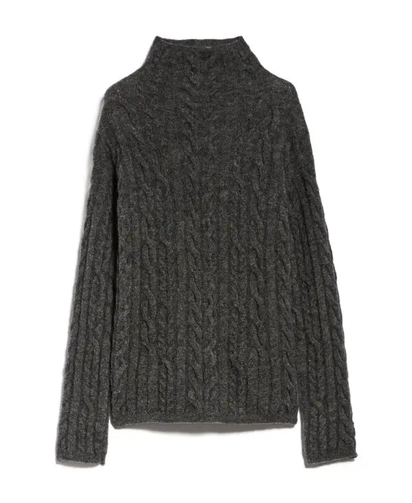 Max Mara High-neck Cable-knit Jumper - Gray
