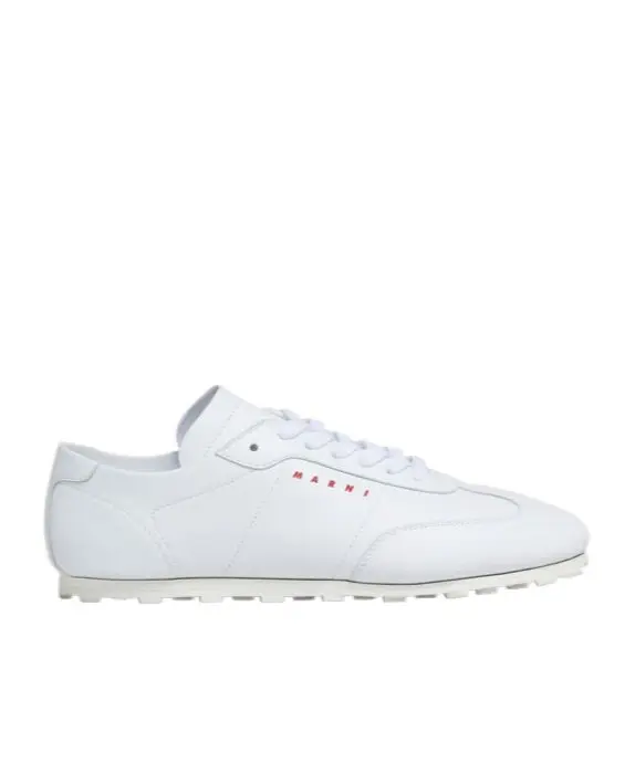 Marni Nappa Leather Softy Soccer Sneaker - White