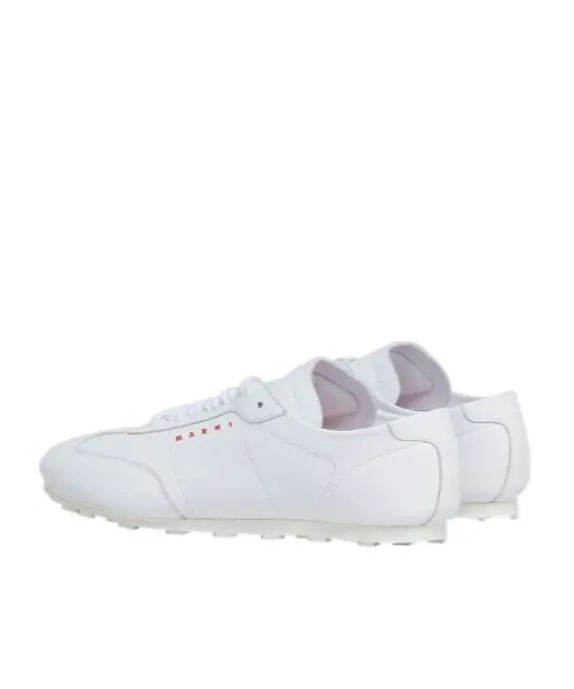 Marni Nappa Leather Softy Soccer Sneaker - White