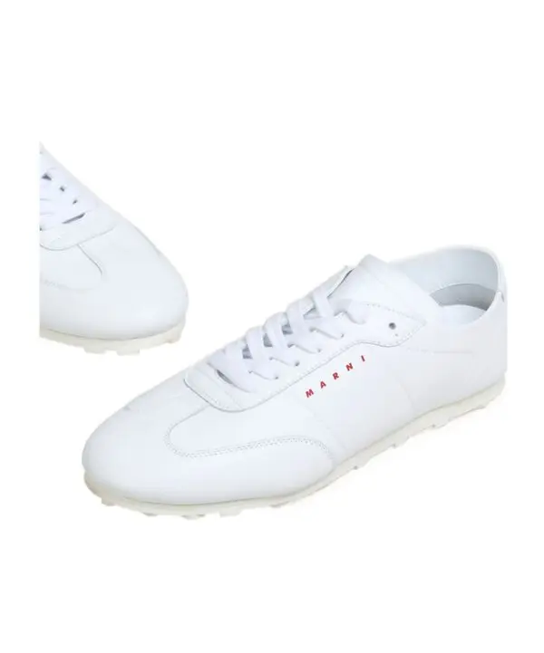 Marni Nappa Leather Softy Soccer Sneaker - White