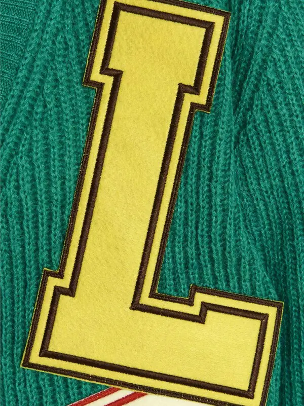 LC23 V-neck Cardigan With Applique Detailing