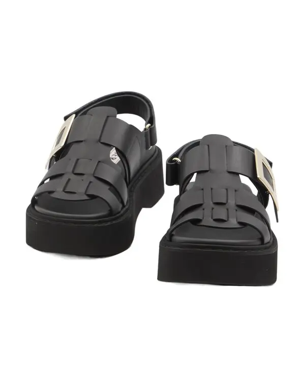 ROGER VIVIER Viv Rangers Buckled Platform Sandals