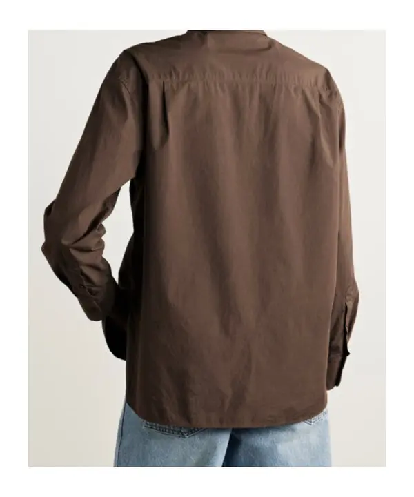 NILI LOTAN Amante" Poplin Shirt - Brown