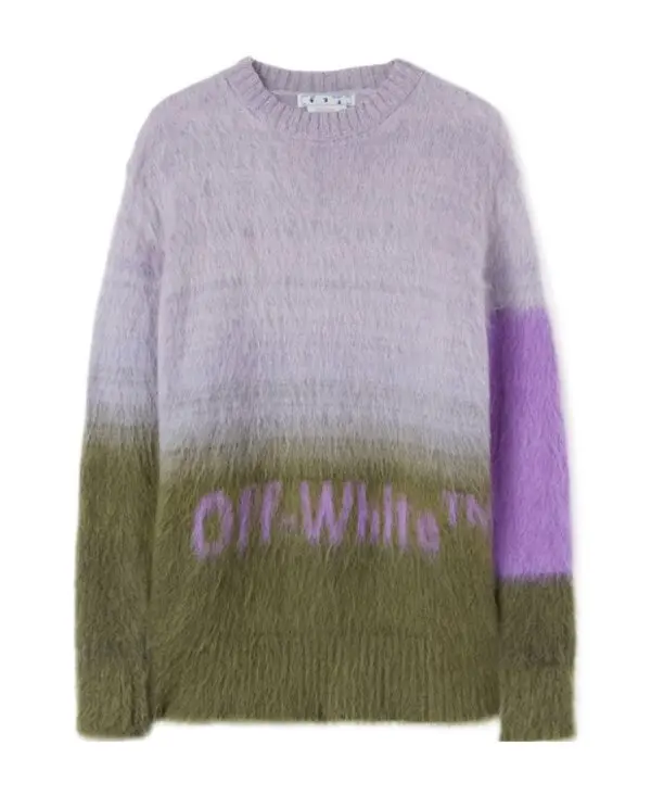 Off-White Colour-block Logo-print Jumper
