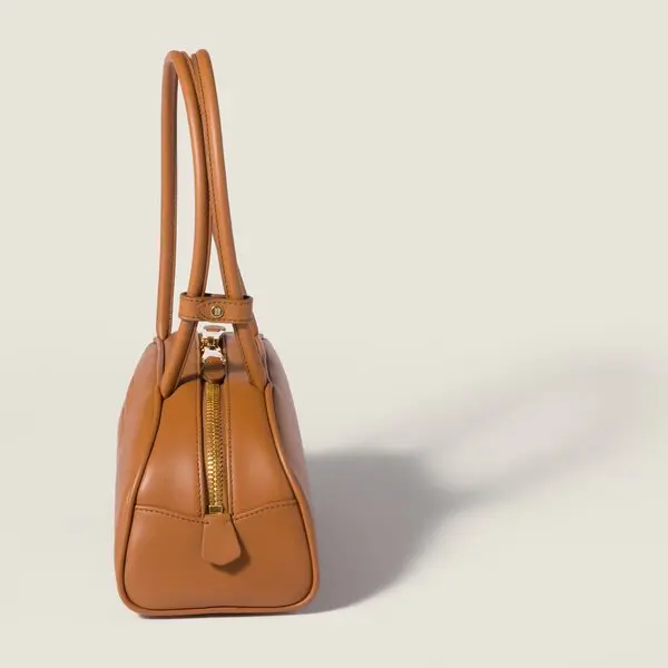 Miu Miu Beau Leather Bag - Cognac