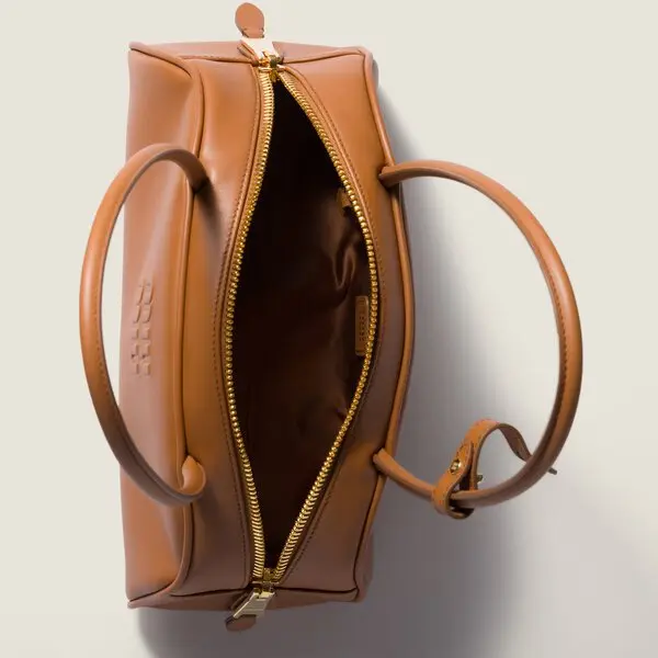 Miu Miu Beau Leather Bag - Cognac