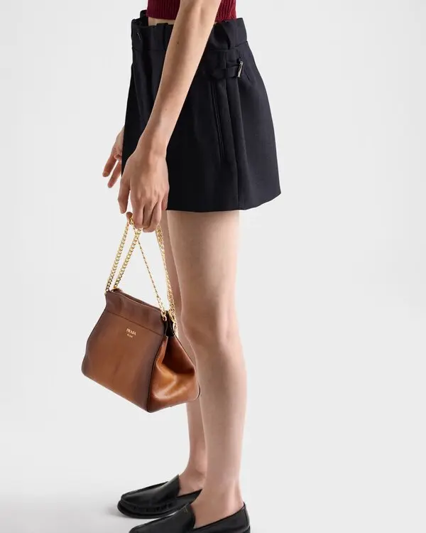 Prada Chevron Pleated Shorts - Blue