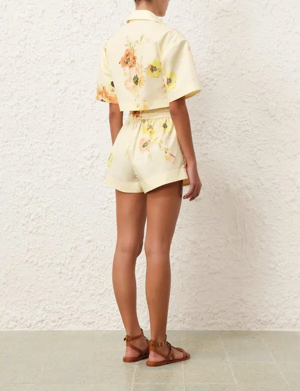 Zimmermann Lightburst Relaxed Cropped Shirt