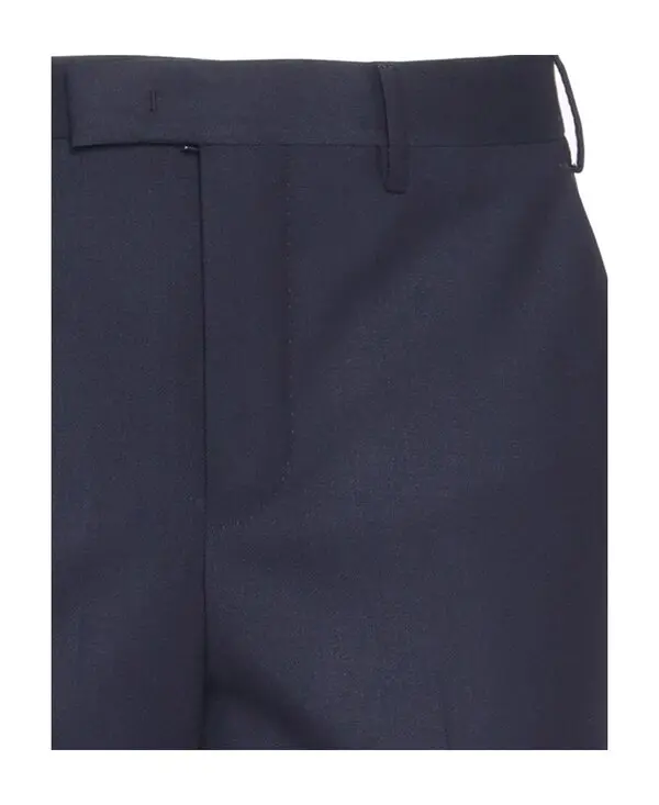 PT TORINO Tailored Straight-leg Trousers With Turn-up Hem - Black