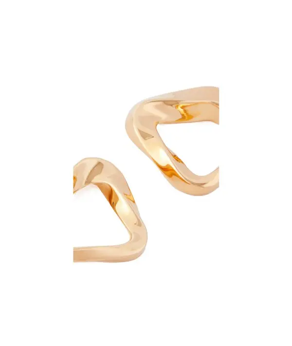 Bottega Veneta Small Twist Triangle Hoop Earrings - Yellow