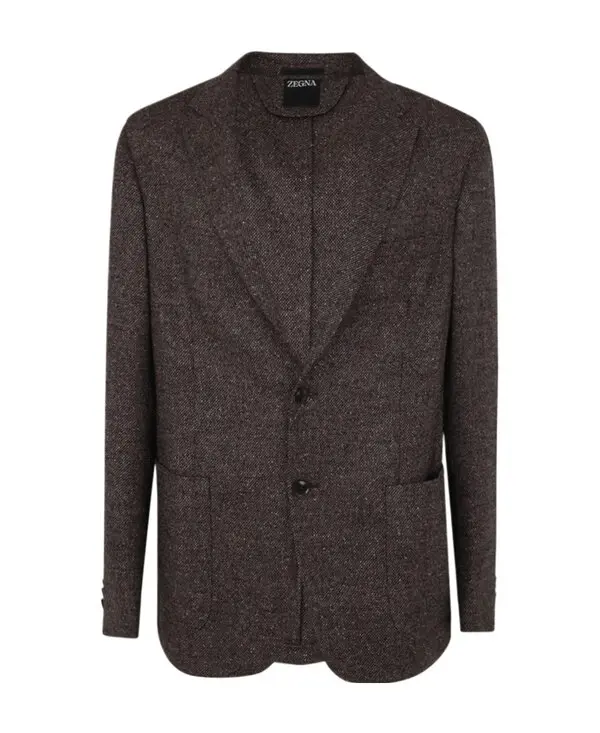 Zegna Single-breasted Twill Blazer - Black