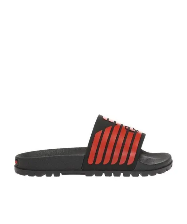 Emporio Armani Logo Texture Upper Sandals