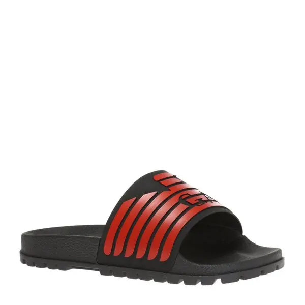 Emporio Armani Logo Texture Upper Sandals