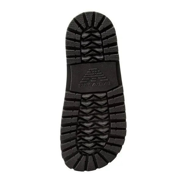 Emporio Armani Logo Texture Upper Sandals
