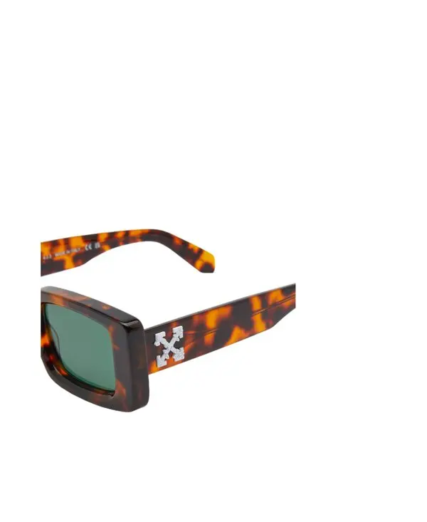 Off-White Arthur Rectangular Frame Sunglasses - Green