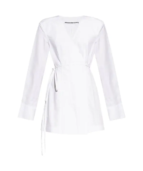 Alexander Wang Slit-detailing Wrap Dress - White