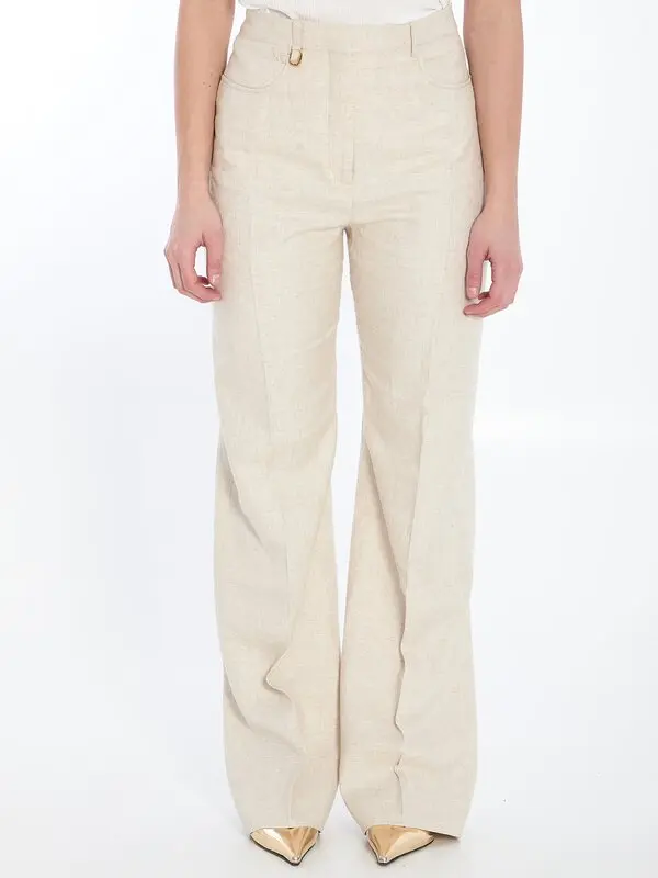 Jacquemus Buckle Detailed Wide-leg Trousers