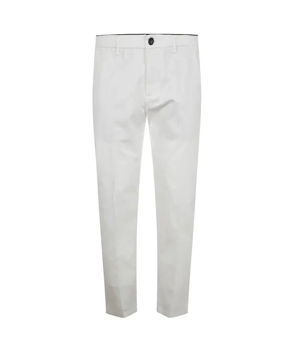 DEPARTMENT 5 Pressed-crease Trousers With Belt Loops - White