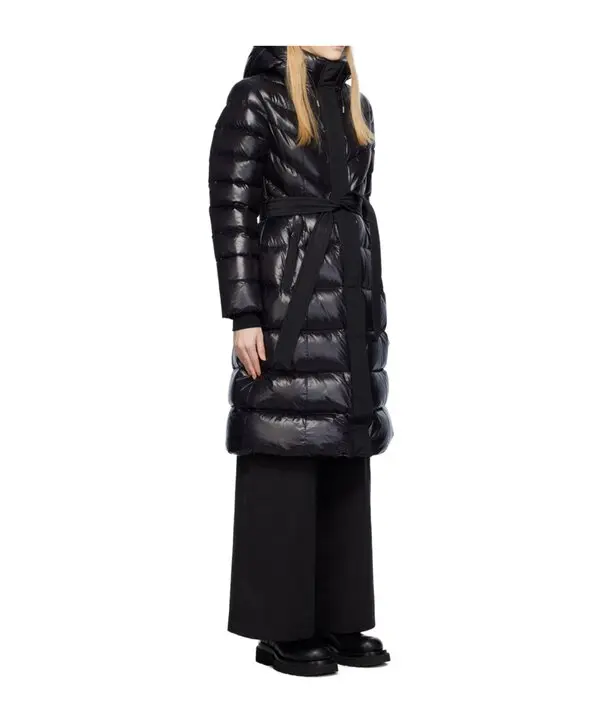 Mackage Coralia Padded Down Coat With Hood And Belt