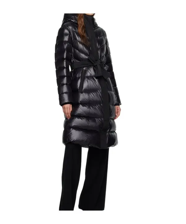 Mackage Coralia Padded Down Coat With Hood And Belt