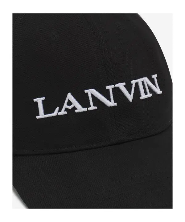 LANVIN Embroidered Logo Cap - Black