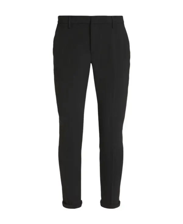 DONDUP Button Detailed Mid-rise Wool-blend Trousers - Black