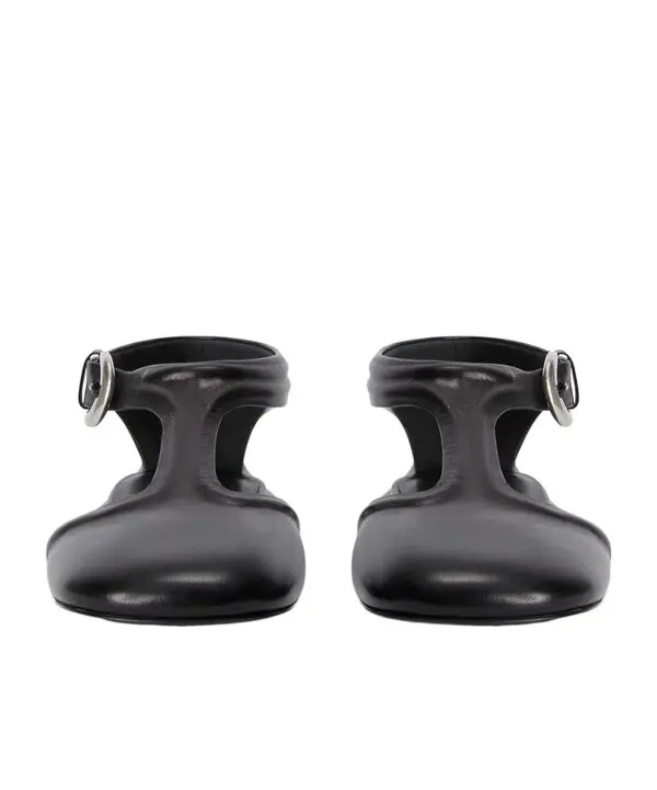 JIL SANDER Round Toe Ankle Strap Sandals