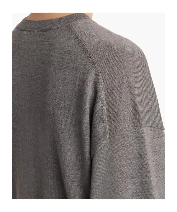 Khaite Darcy Crewneck Pullover In Fine Merino Wool - Grey