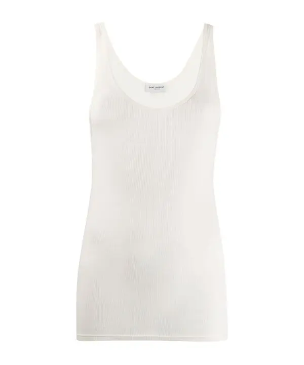 Saint Laurent Sleeveless Ribbed Tank Top - No