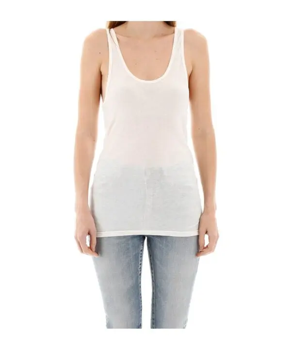 Saint Laurent Sleeveless Ribbed Tank Top - No