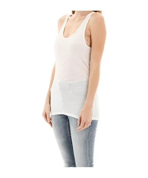 Saint Laurent Sleeveless Ribbed Tank Top - No