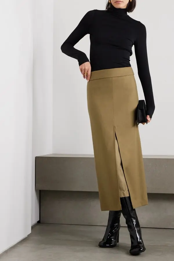 Dries Van Noten Midi Skirt With Slit
