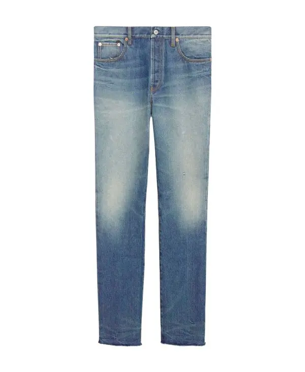 Gucci Logo Patch Straight-leg Jeans