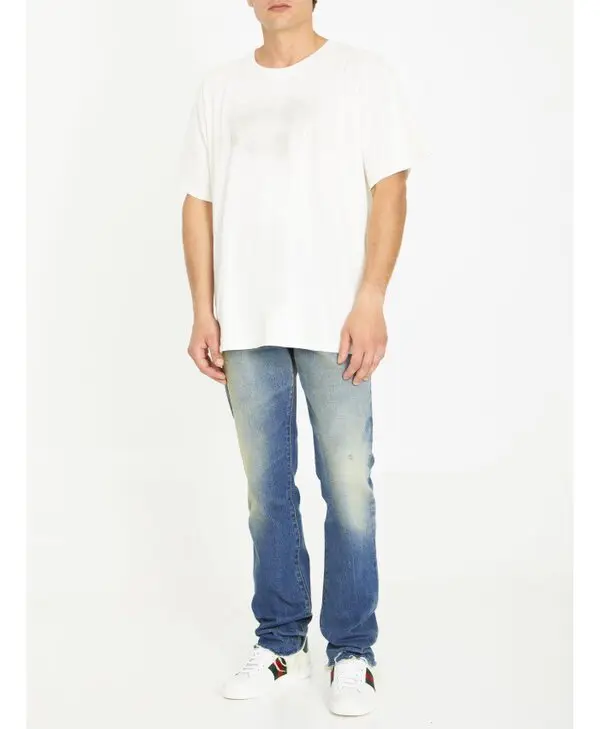Gucci Logo Patch Straight-leg Jeans