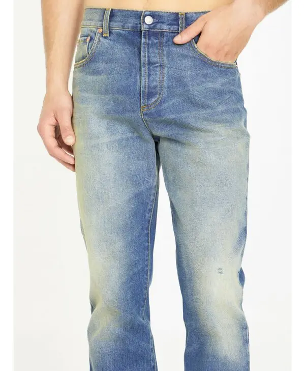 Gucci Logo Patch Straight-leg Jeans