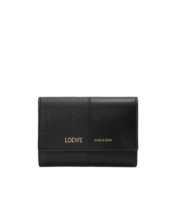 Loewe Logo Printed Small Vertical Wallet - Black