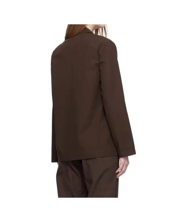 TEKLA Long-sleeved Pajama Shirt - Brown