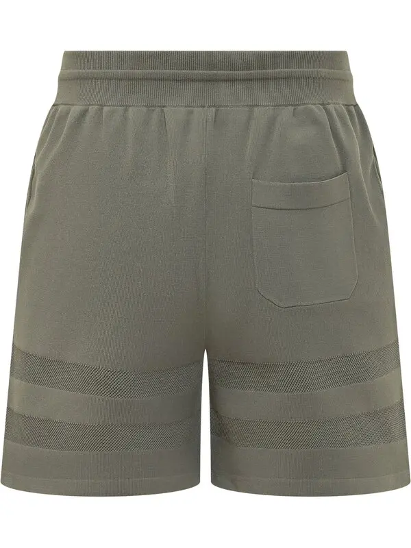 Givenchy Textured Stripe Knit Shorts - Gray