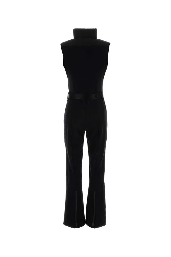 Moncler High Neck Sleeveless Ski Jumpsuit - Black