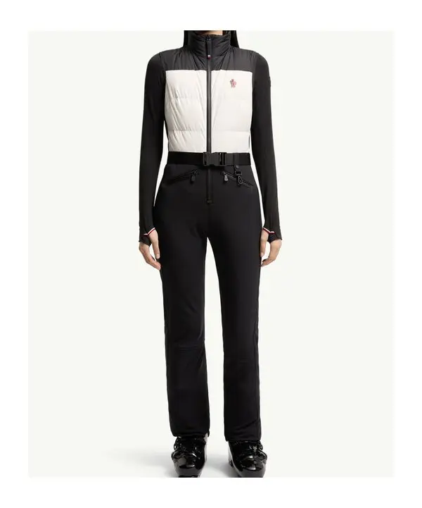 Moncler High Neck Sleeveless Ski Jumpsuit - Black