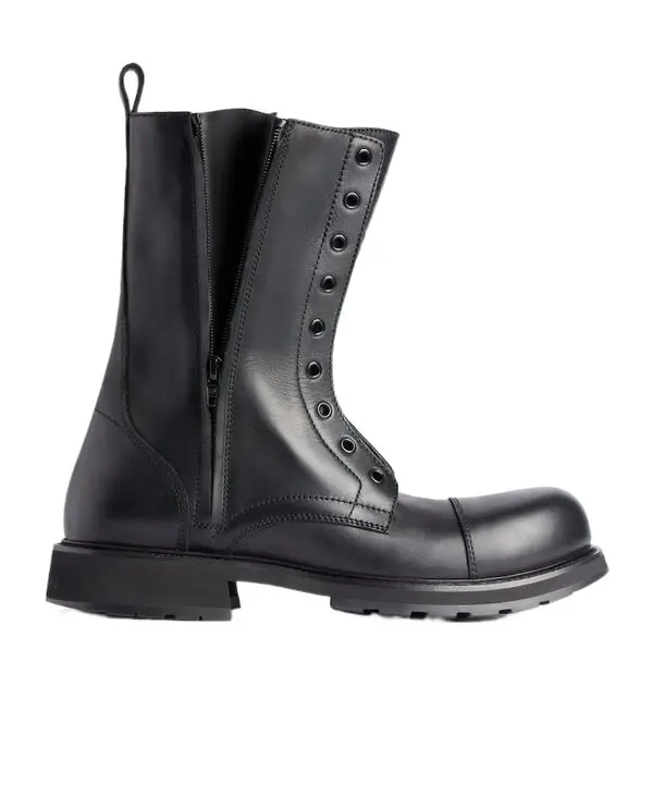 Balenciaga Truck Lace-up Boots - Black