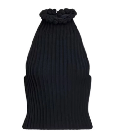 Alaïa Halter Neck Knit Top - Black
