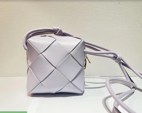 Bottega Veneta Mini Cassette Shoulder Bag - Oyster