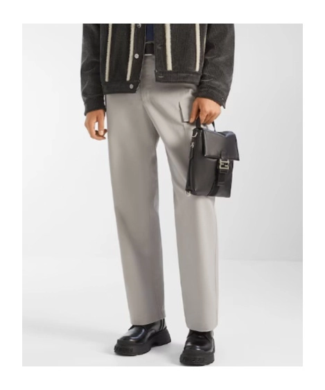 Fendi Straight-leg Cargo Trousers With Embossed Logo