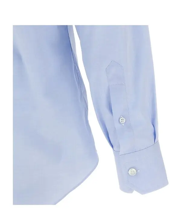 Brioni Long-sleeved Buttoned Shirt - Light Blue
