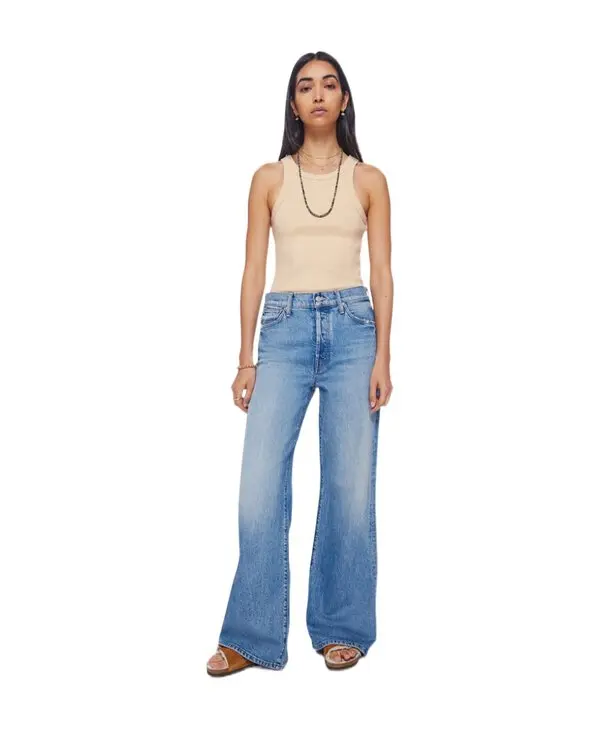 MOTHER The Ditcher Roller Flared Jeans - Blue