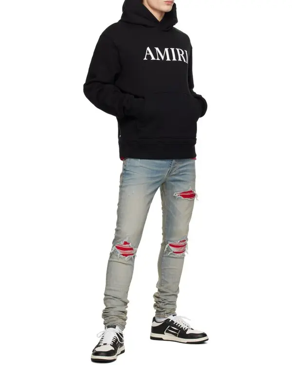 Amiri Logo Detailed Low Top Sneakers - Black